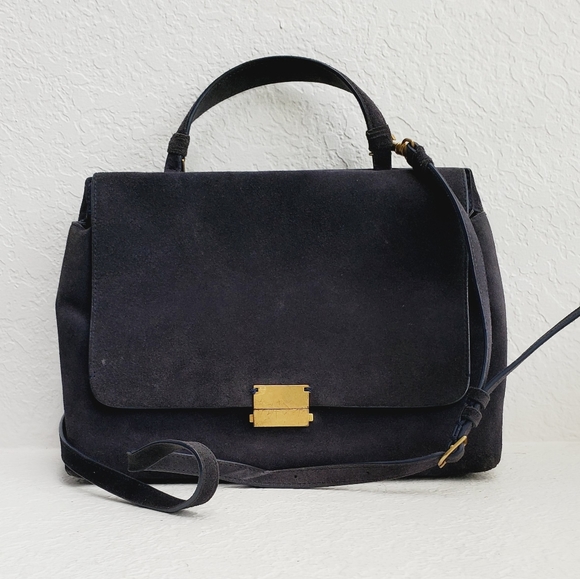 Aritzia | Bags | Aritiza Babaton Keanu Navy Suede Crossbody Bag | Poshmark